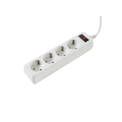 European Plug Energy Saving Power Strip 4 Outlets Residential / General Purpose