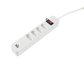 White Brazil USB Power Strip For Household / Home Improvement Projects